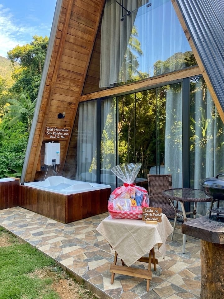 Chalé A-frame Em Corupá -Banheira E Café Da Manhã - Joinville