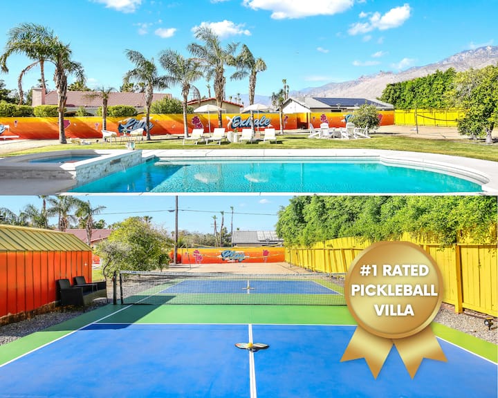 New Private Pickleball +Volleyball/bikes/pool - Palm Springs