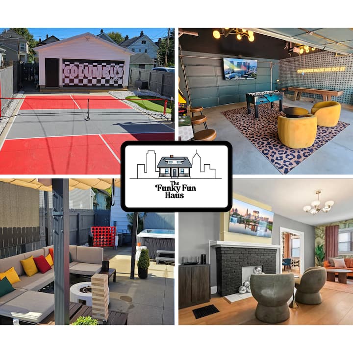 The Funky Fun Haus - Pickleball, Hot Tub, Arcade - Columbus, OH