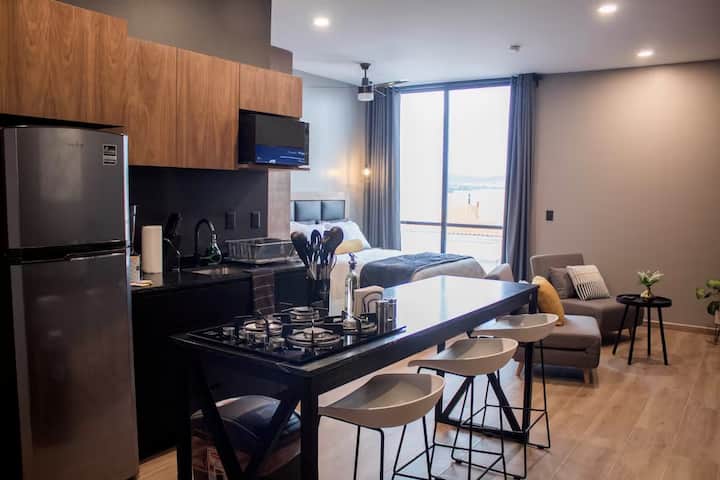 Loft Se324 Merlot · Frente A Parque · Wifi 300mb - Querétaro