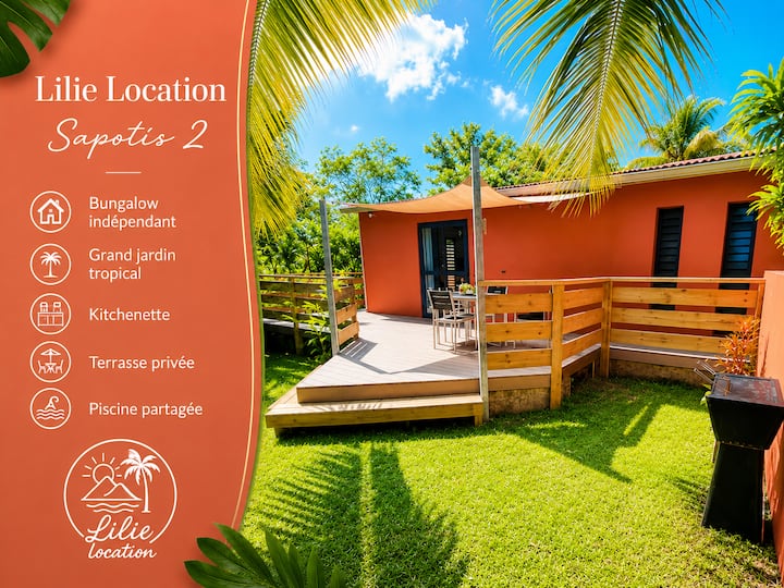 Lilie Location Sapotis 2  Piscine Et Jardin - Saint Joseph