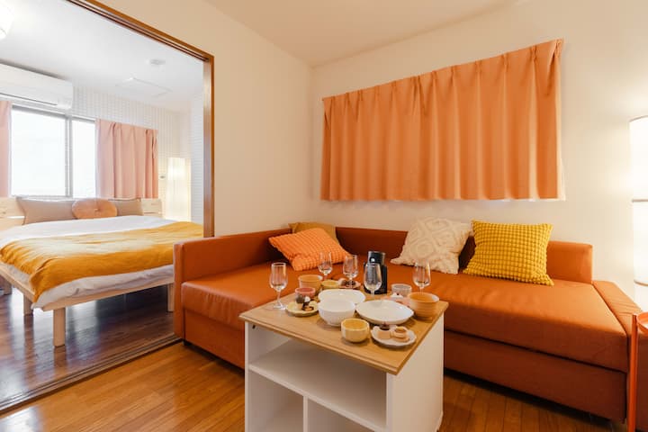 大森駅徒歩7分｜定員5名1寝室｜カップルや家族のためのアパートメント｜201 - Yokohama