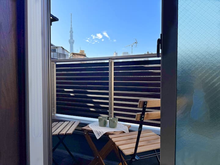 【空港直通】成田空港/羽田空港電車で直通!スカイツリーが一望できる一軒家!渋谷/新宿/浅草観光最適 - Maihama