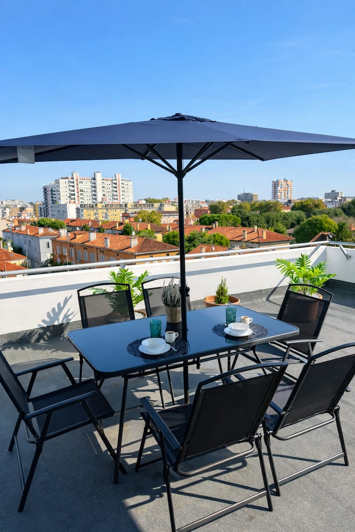 75 M² Panoramic Terrace · 10 Min To Venice - Mestre