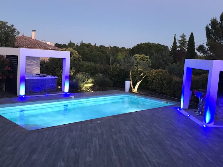 Sublime Villa Avec Piscine Et Jacuzzi - Montpellier