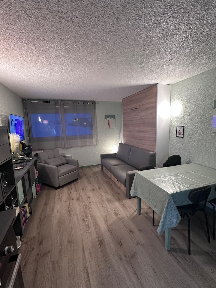 Appt 4 Pers, La Mongie Les Horizons, Vue Pistes - Lac de Caderolles