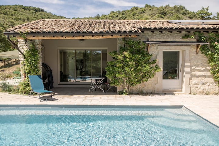 Havre De Paix Avec Piscine, Vue Sur La Montagne - Saou