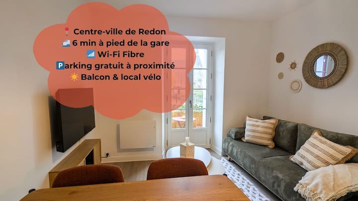 Le Terra Redon – Apt Central, Balcon & Proche Gare - Redon