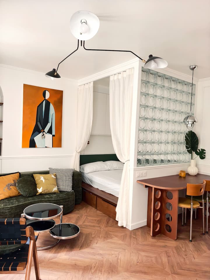 Eiffel Tower 6-min Walk Charming Studio 3 Sleeper - Parijs