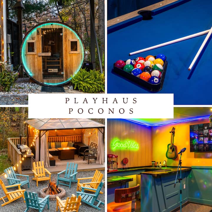 Playhaus Poconos | Sauna, Hottub, Arcade, Karaoke - Pocono Pines, PA