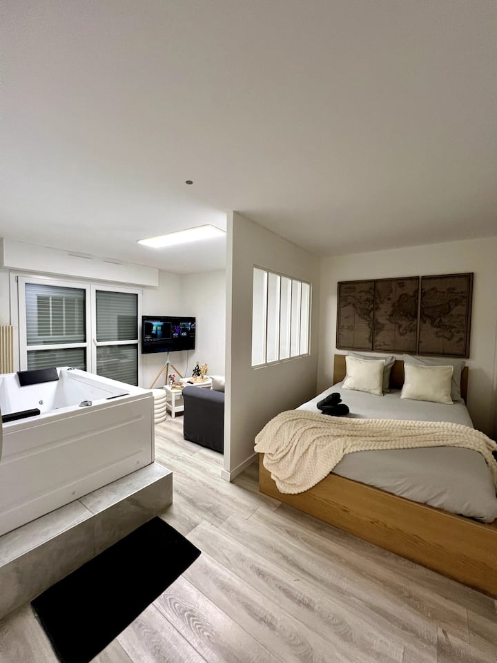 Studio Avec Jacuzzi - Proche Centre Ville - Strassburg