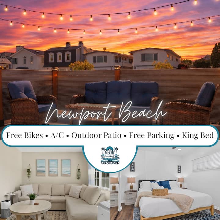 Beach Escape, Private Patio, A/c, Bikes & King Bed - Newport Beach, CA