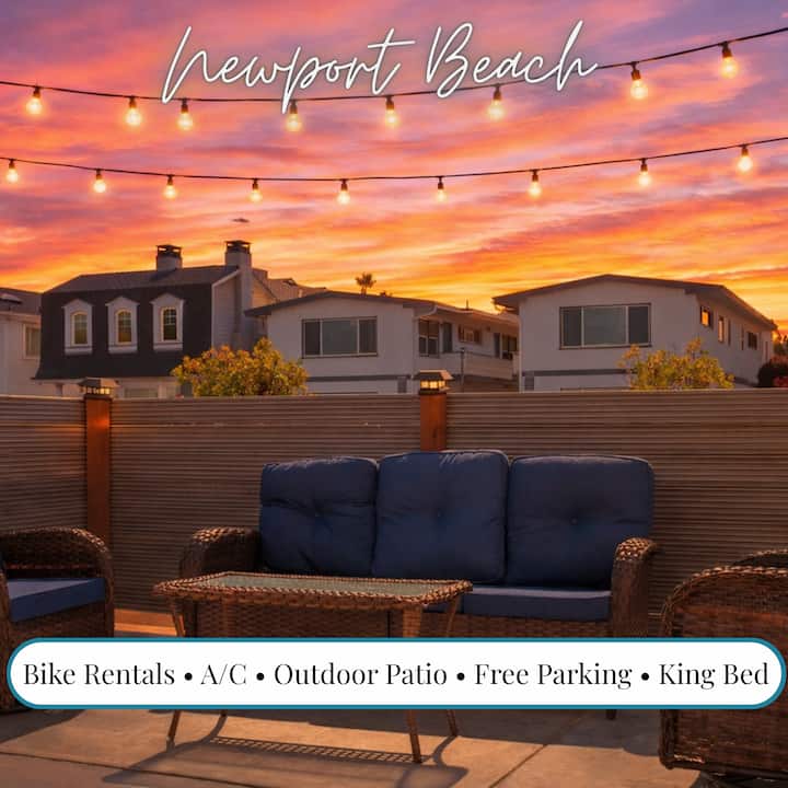 Beach Escape, Private Patio, A/c, Bikes & King Bed - Newport Beach, CA