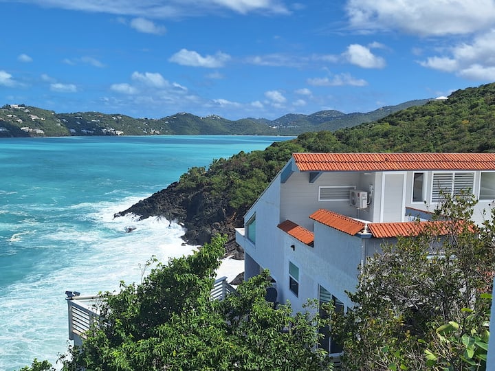 Whispering Waves Cove:panoramic View Of Magens Bay - Water Island