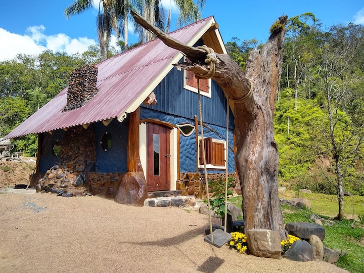 Chalé Rústico Exótico - Gaspar