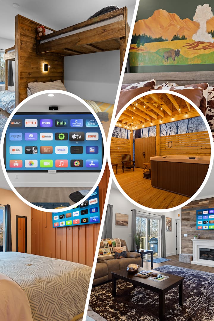 Chatt Vistas-new4bdr-theater-hot Tub-sleeps15+ - Lookout Mountain, TN