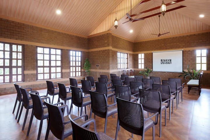 Stayvista At Brickstone Gardens With Pool, Lawn -