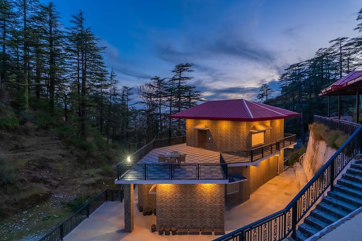 3br Pineview @ Albert Estate W/bonfire & Bbq - Mussoorie