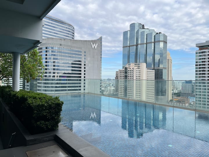 曼谷Sathorn城市景观公寓|近像素大厦bts地铁 |魅力泳池 - Bangkok
