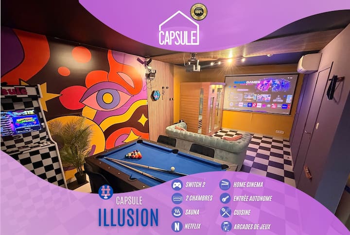 Capsule Illusion - Sauna - Switch - Billard - Mons