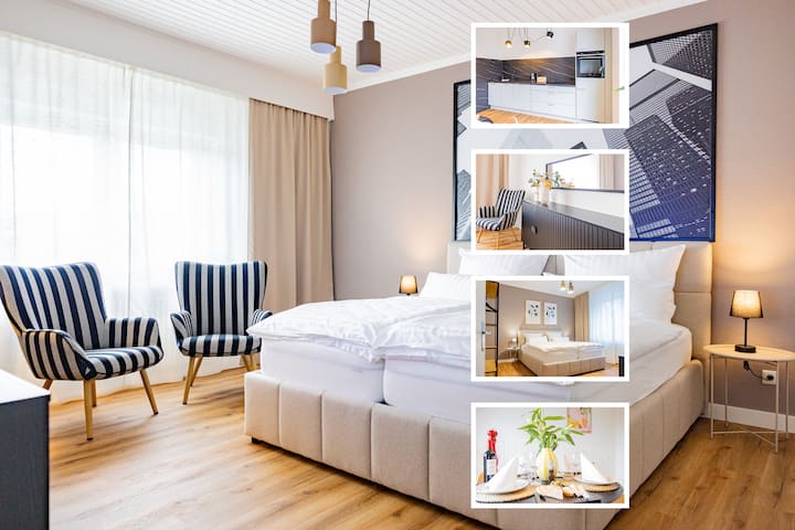 Suite M I Stadion Fair 2 Bedroom Kitchen Balkony - Mönchengladbach