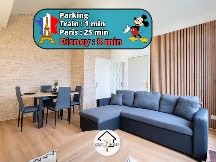 Cocon Disney 8min/ Gare 1min/ Paris 25mn/parking - Bussy-Saint-Georges