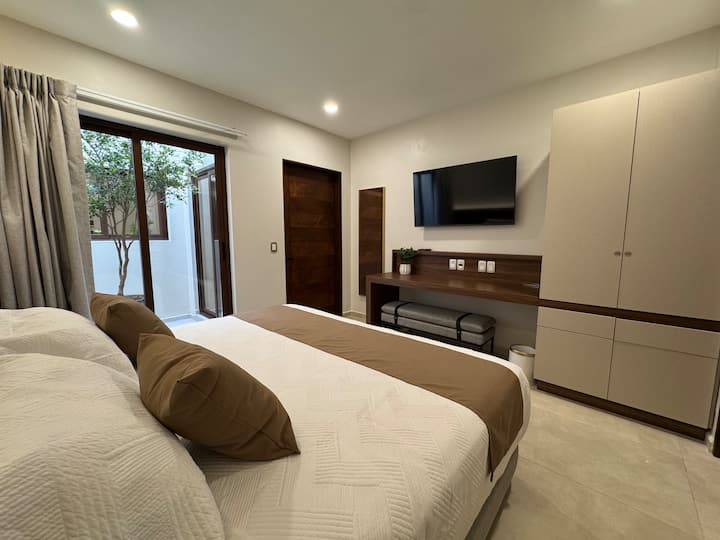 Depto. 3 Camas King, A/c, En El Corazón De Oaxaca. - Mexico