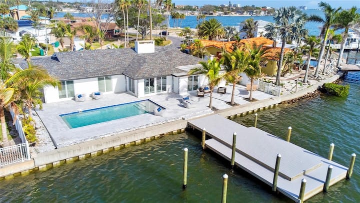 Waterfront | Private Pool | Dock | Sunset Views - St. Pete Beach, FL