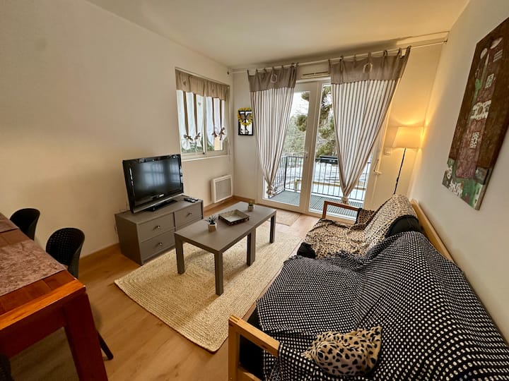 T3 Sud Navette Parking Privé Jardinet - Bolquère