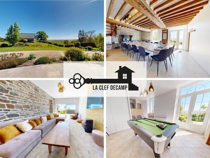 La Clef Decamp Ferme Bellevue 15pers,billard, Baby - Vire