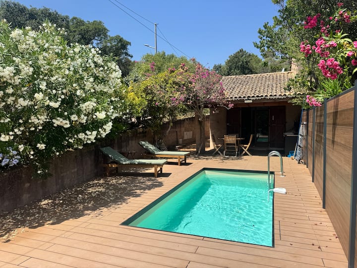 Villa Moderne à 50 M De La Mer Avec Piscine - Plage de Pinarellu