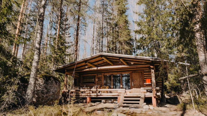 Taskumökki - Retro Design Cabin In Natural Forest - Kouvola