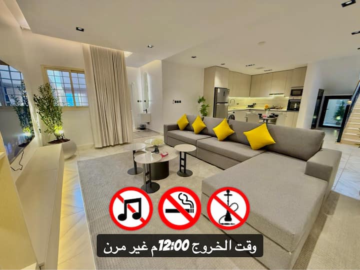 شقة Q2 فندقية فاخرة دورين - دخول ذاتي بحي القيروان - Saudi Arabia