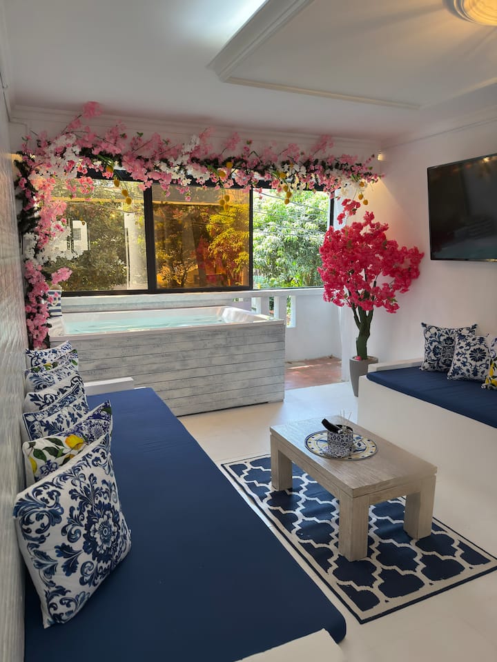 Santorini Home| Jacuzzi | Ac • Poblado/provenza - Medellín