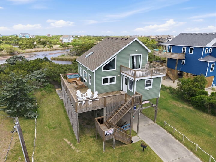 Askins Creek Cottage:waterfront, Hot Tub, Kayaks - Outer Banks, NC