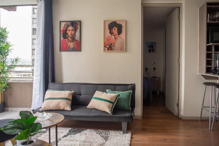 Depto. 2 Hab. Suit. Metro Macúl. Full Equipado. - El Bosque, Chile