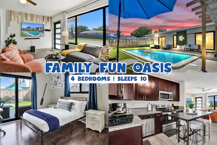 Pompano Family Oasis: Pool, Fire, Yard, Near Beach - Deerfield Beach, FL
