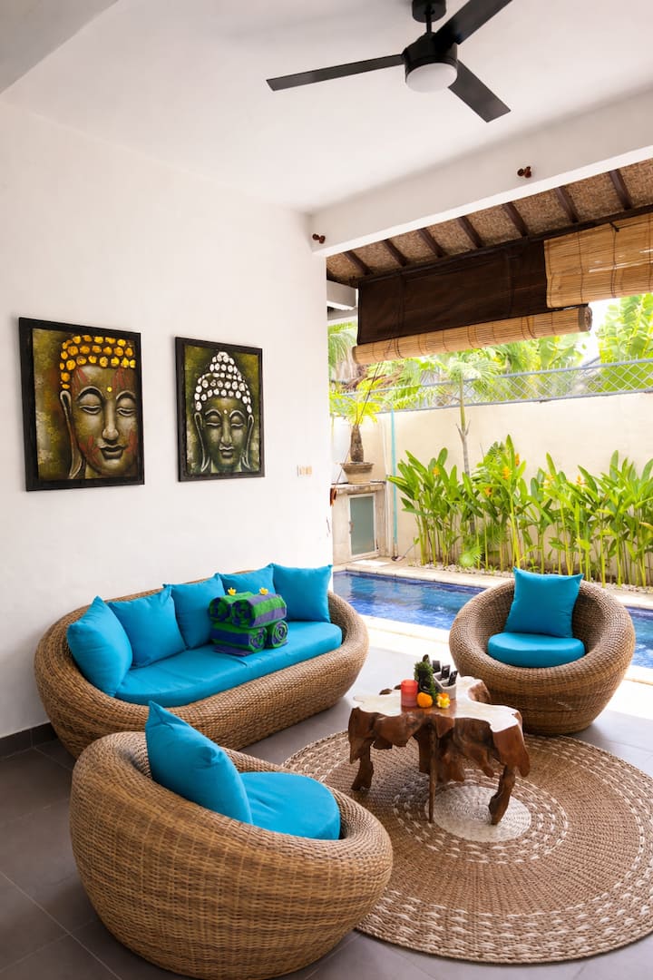 *Cozy&family 2brvilla*200m To Beach&popular Place~ - Kuta