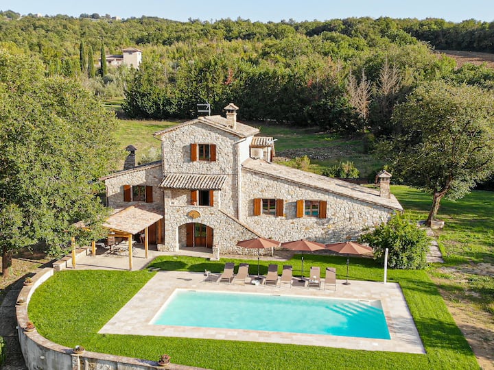 The Lost Stone Paradise With Pool, Views And Ac - Todi
