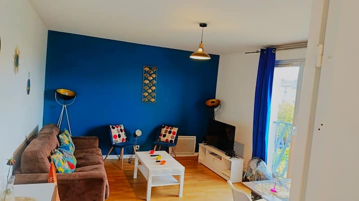 Appartement Moderne 2 Ch. – 6 Pers., Parking - Saint-Denis