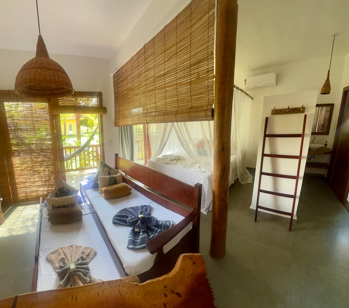 Estudio con balcón Taipu de Fora a 700 metros de la playa ...