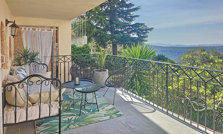 Gîte Le Figuier De Saint Ce Jardinet Terrasse Vue - Montauroux