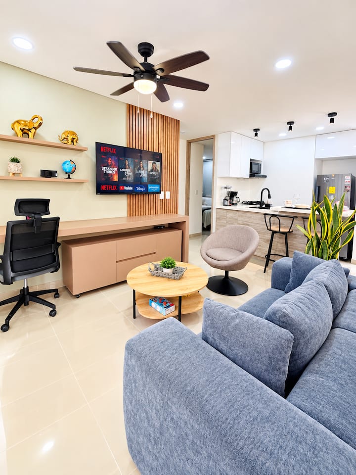 401 2 Bedrooms, Washer-dryer, Studio Wi-fi, Air Conditioning, Parking - Cali
