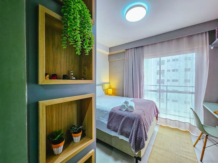 New 5 Min From Porto Da Barra With Balcony & Pool - Barra