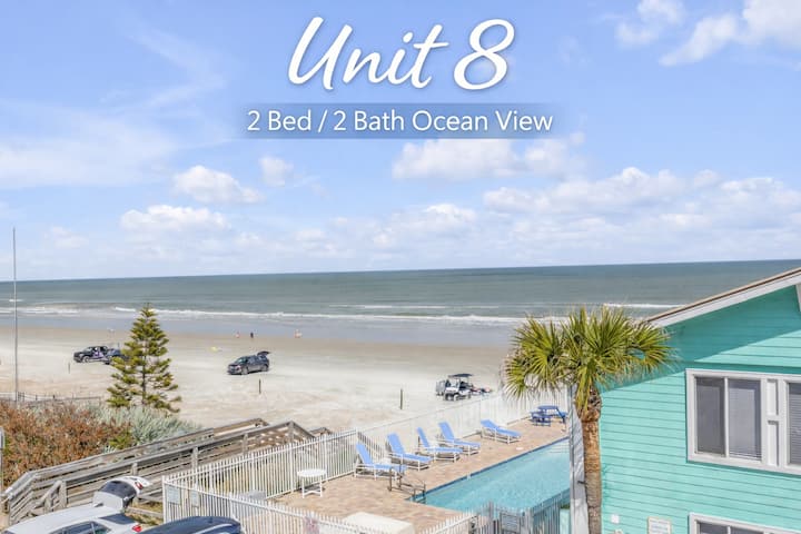2/2 Oceanview Retreat With Full Kitchen & Balcony - New Smyrna Beach, FL