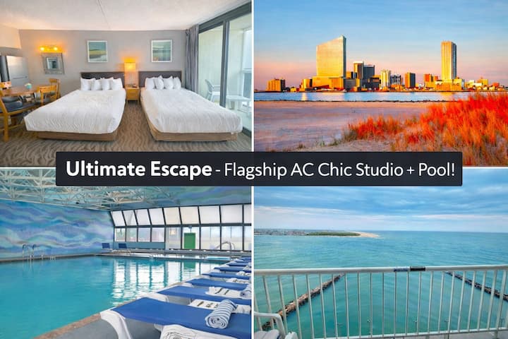 Ultimate Escape - Flagship Ac Chic Studio + Pool! - Atlantic City, NJ