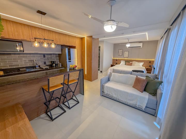 Cobertura Studio Alto Padrão Com Varanda Gourmet! - Brasilien