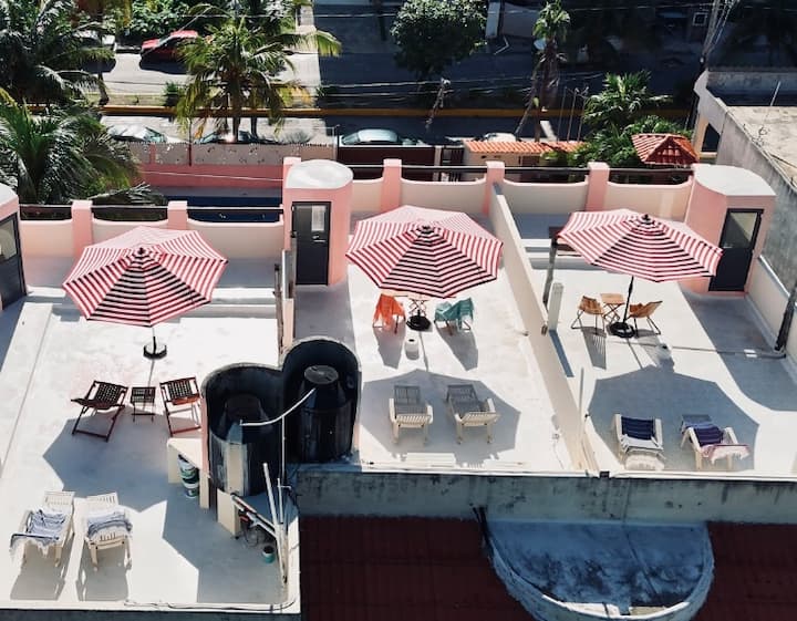 Cabaña Aracari, Second Floor With Roof Patio - Puerto Morelos