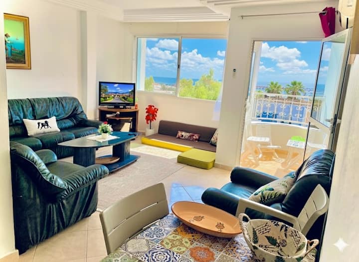 Vue Sur Mer Panoramique S+2 Climatisé Bien éQuipé - Kélibia