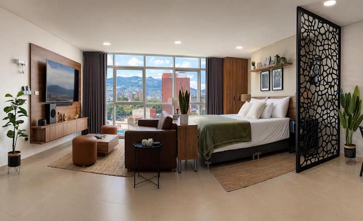 Laureles Loft Spacious Mountain View King Bed A/c - Colombia